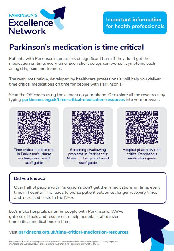 Hospital staff A4 poster – Parkinson's UK shop