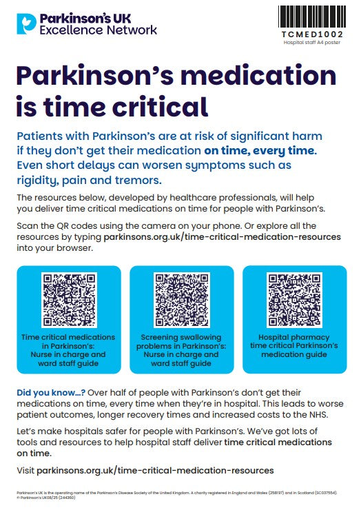 Hospital staff A4 poster – Parkinson's UK shop