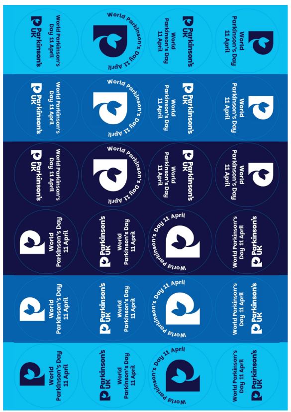 World Parkinson's Day sheet of 24 stickers. Please order by 4 April to ...